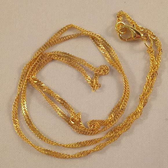 Jewelry | 24k Yellow Gold Filled Water Wave Chain Link Necklace ...
